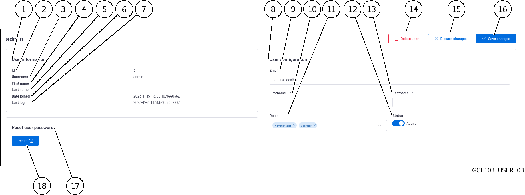 8.6.2. Changing some of a local user's information — Documentation GCenter Documentation V103 2 ...