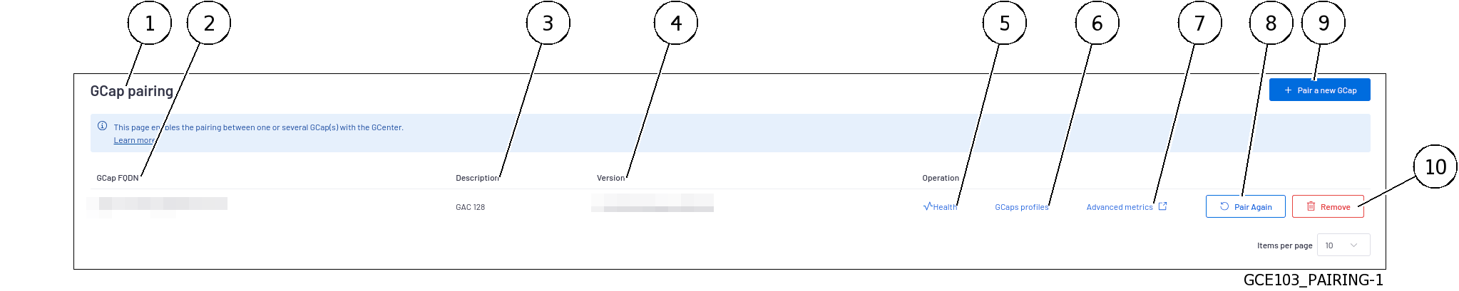 8.3.1. Appairer un GCap au GCenter — Documentation Documentation : GCenter V2.5.3.103 Version 2 ...